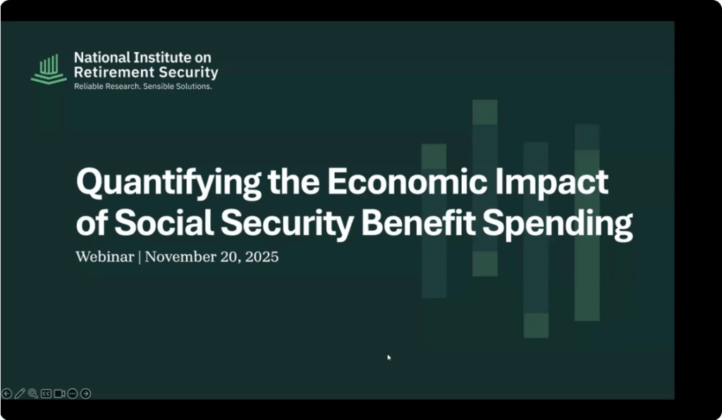 Quantifying the Economic Impact of Social Security Benefit Spending - NIRS